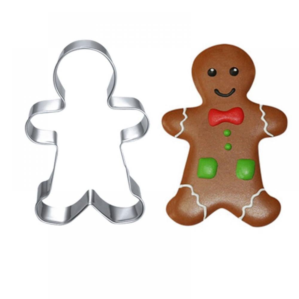Prettyui Gingerbread Man 3-Piece Set Stainless Steel Cookie Mold ...