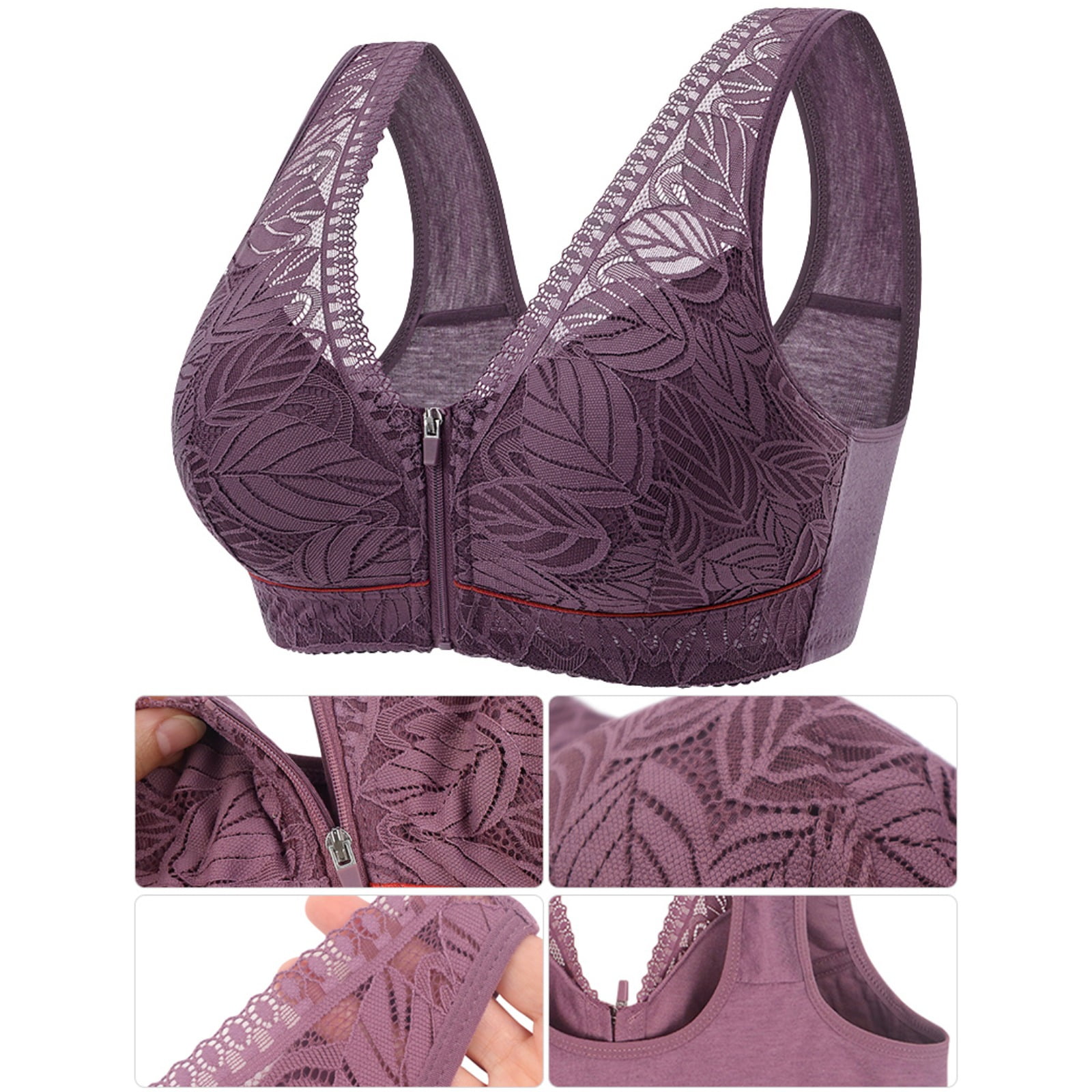 Prettyui Womens Wirefree Bra Front Buckle Comfort Shaping Women Bra ...