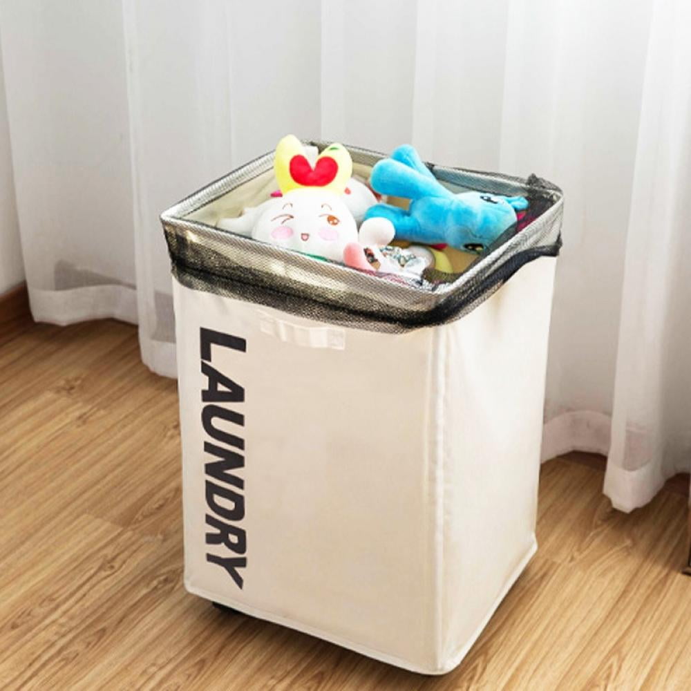Wasmand Organizer Laundry Basket Black With Compartments WM2000B
