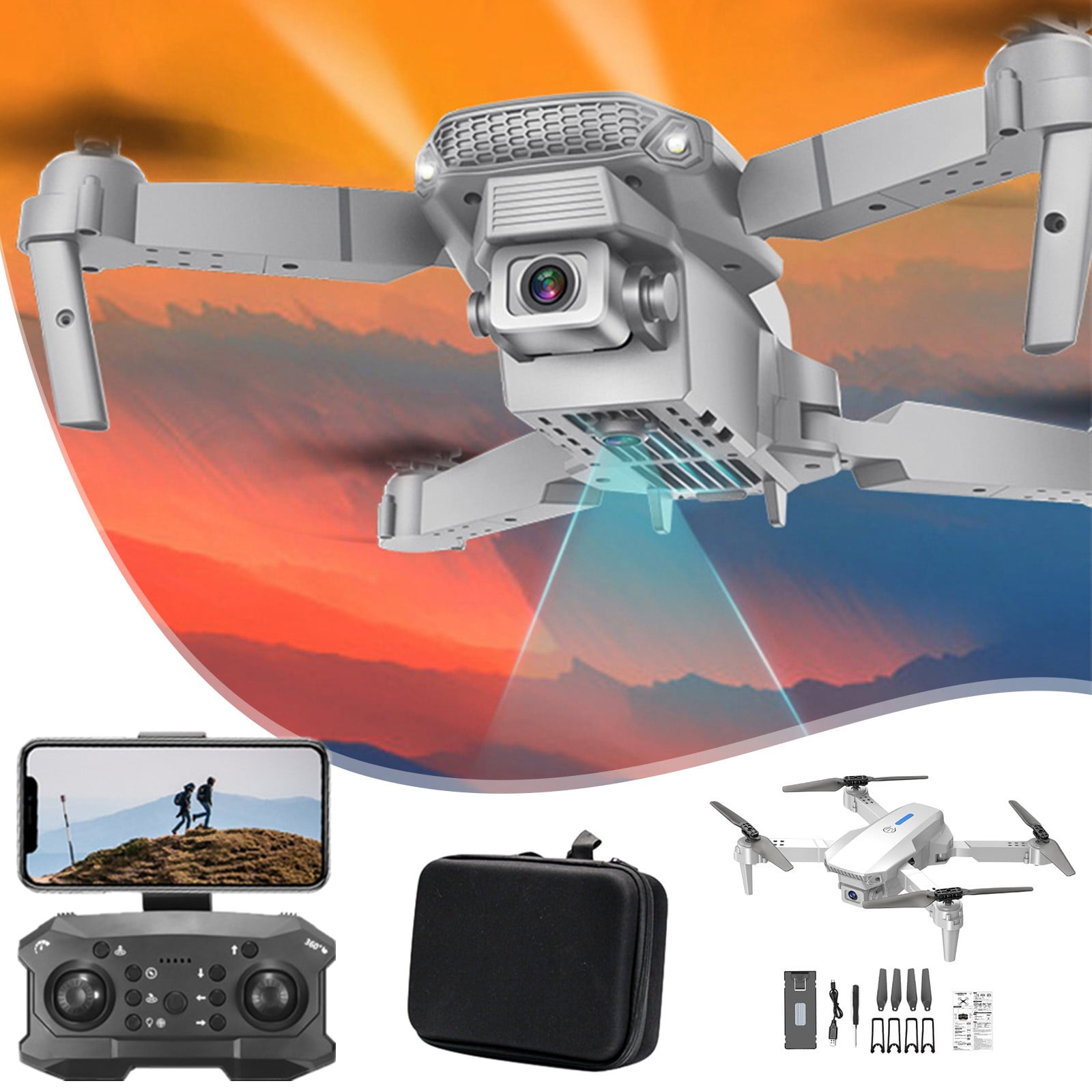 Pretxorve Drone with Camera for Adults, Drone with 1080P HD FPV Camera ...
