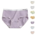 Pretxorve Girls Aged 9-16 Years Underpants Solid Mid Waist Soft ...