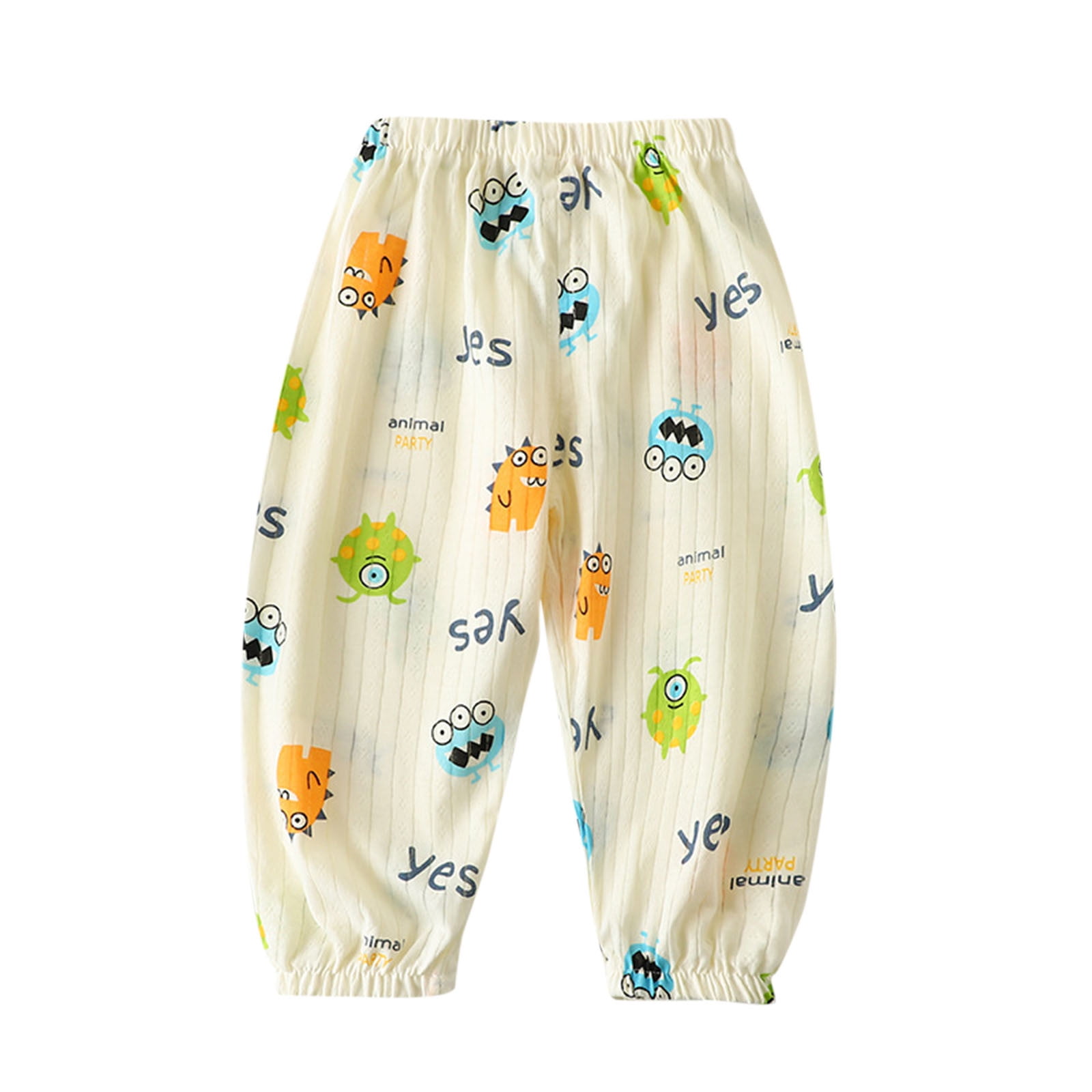 Pretxorve Kids 1-6 Years Pants Print Elastic Cuffed Resist Gnat ...
