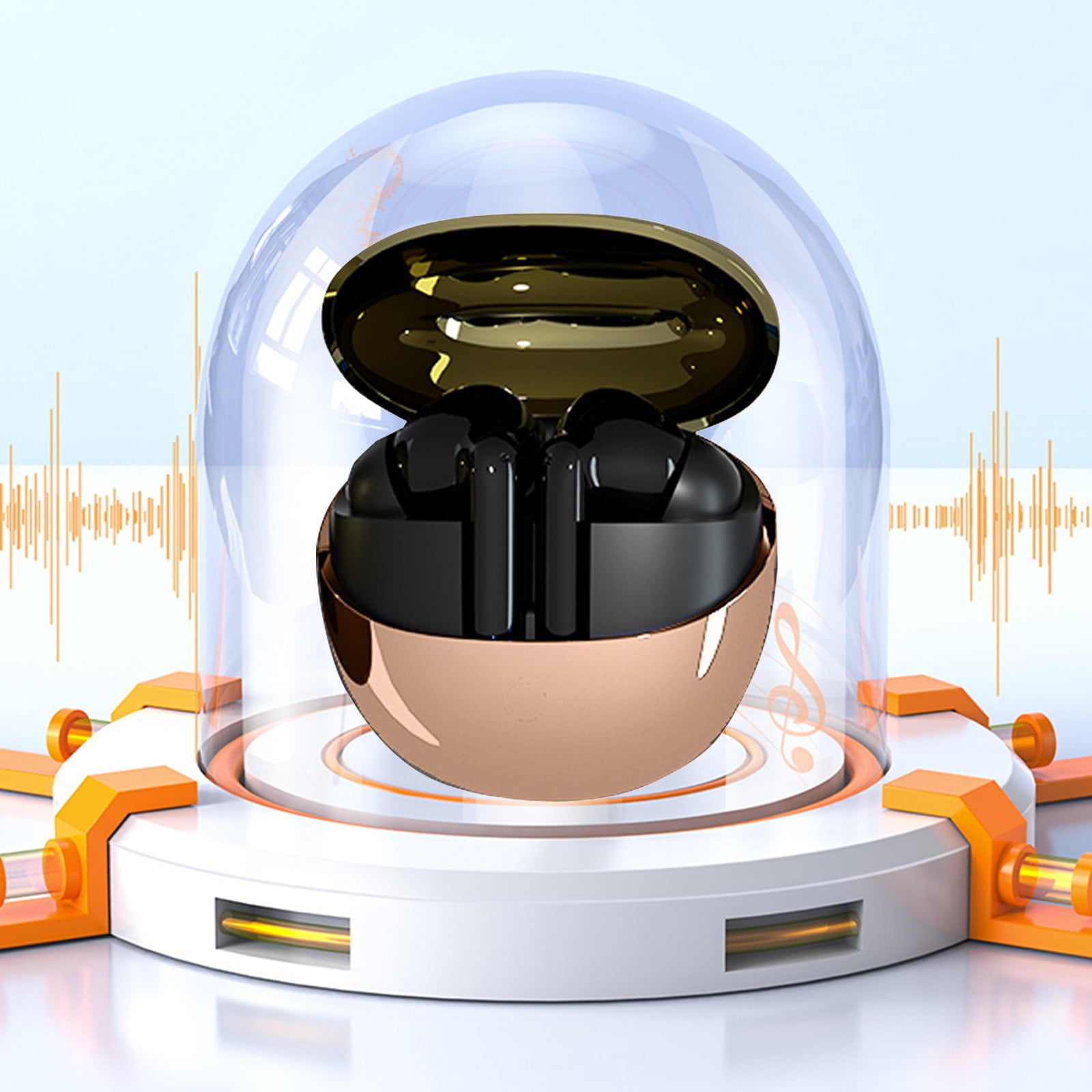 Pretxorve True Wireless Bluetooth Headphones with Charging Case ...