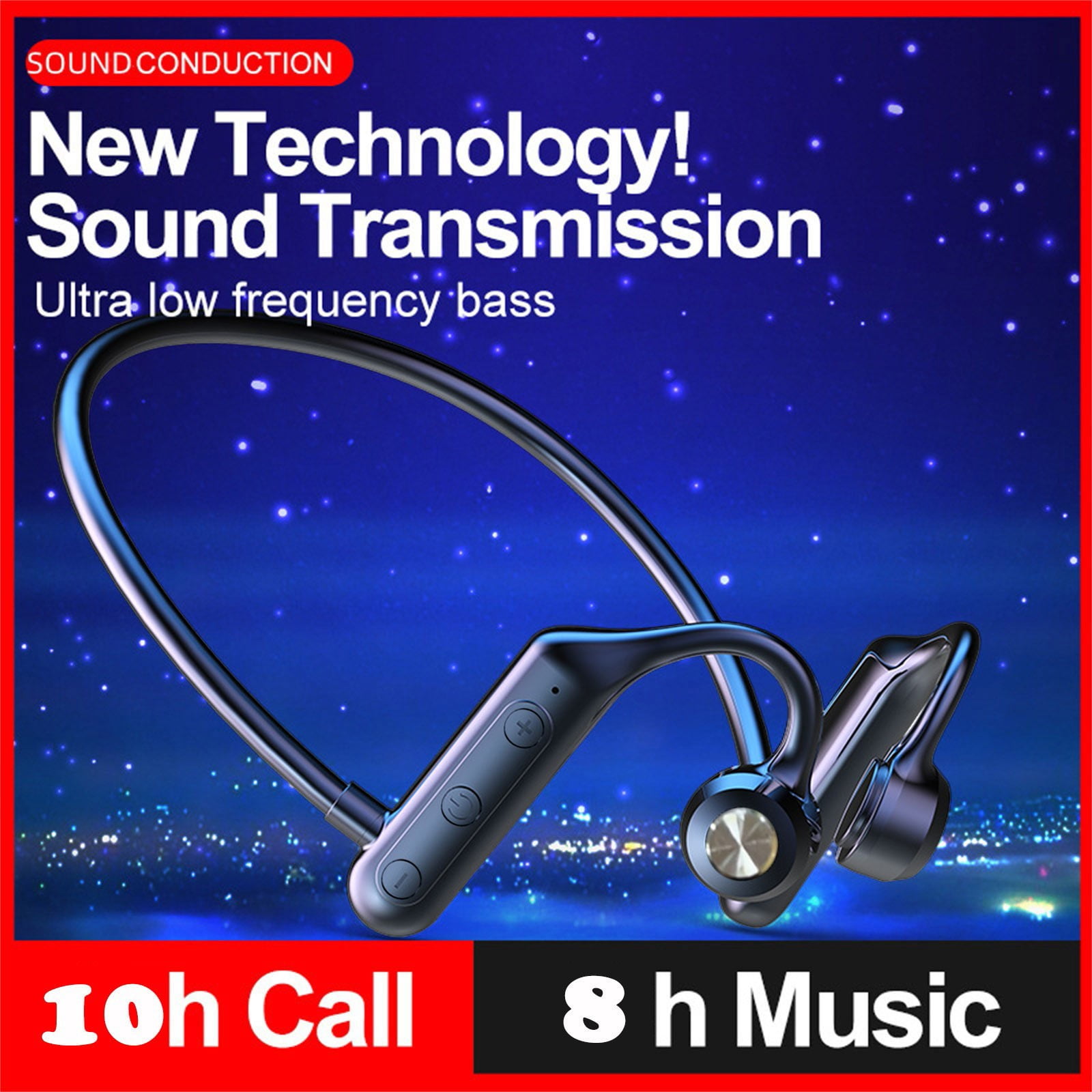 Pretxorve True Wireless Bluetooth Headset Conduction Headphones ...