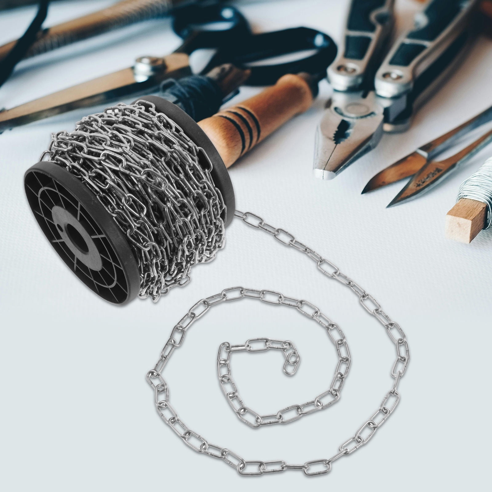 Pretyzoom 1 Roll Silver Hanging Chain for Outdoor Light Fixtures and ...