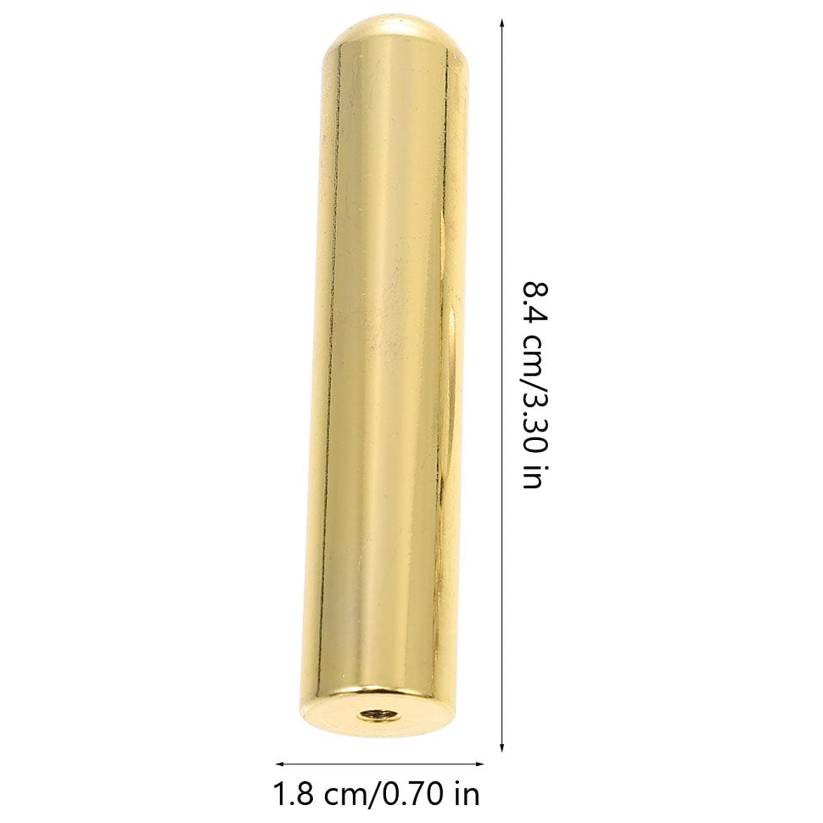 Pretyzoom 1Set Stainless Steel Metal Guitar Slide Golden Tone Bar with ...