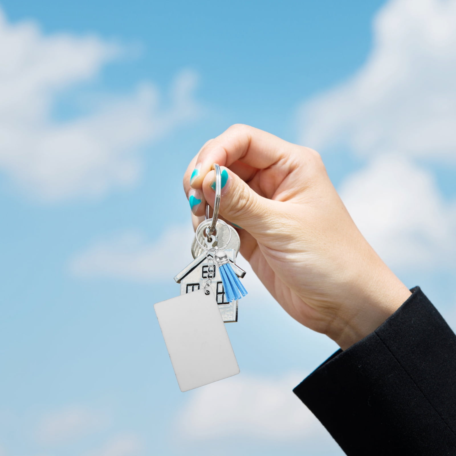 Pretyzoom Blank Keyrings Diy Sublimation Keychain Multi 10 Sets ...