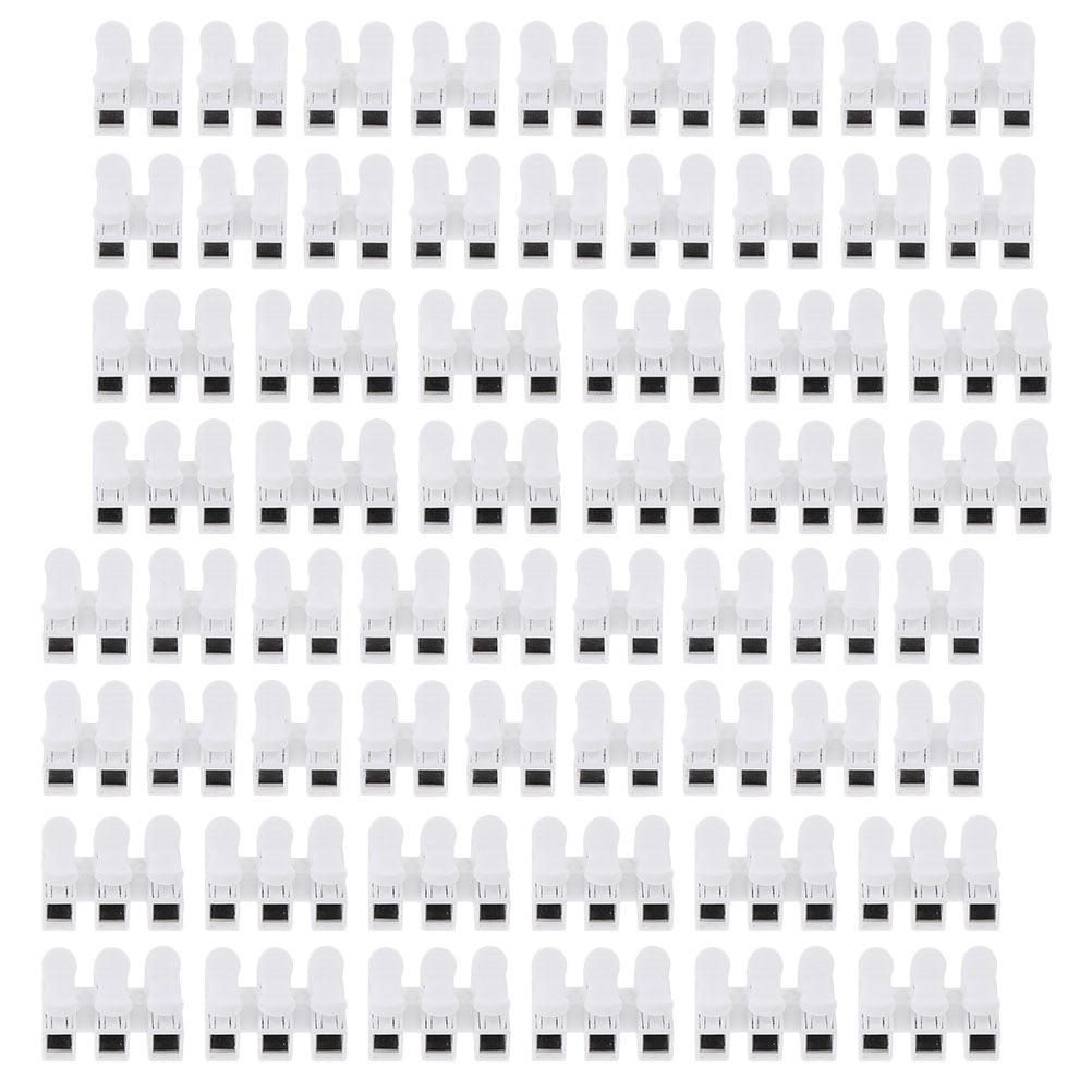 Pretyzoom Electric Wire Terminal Block Manganese Steel 100Pcs for ...