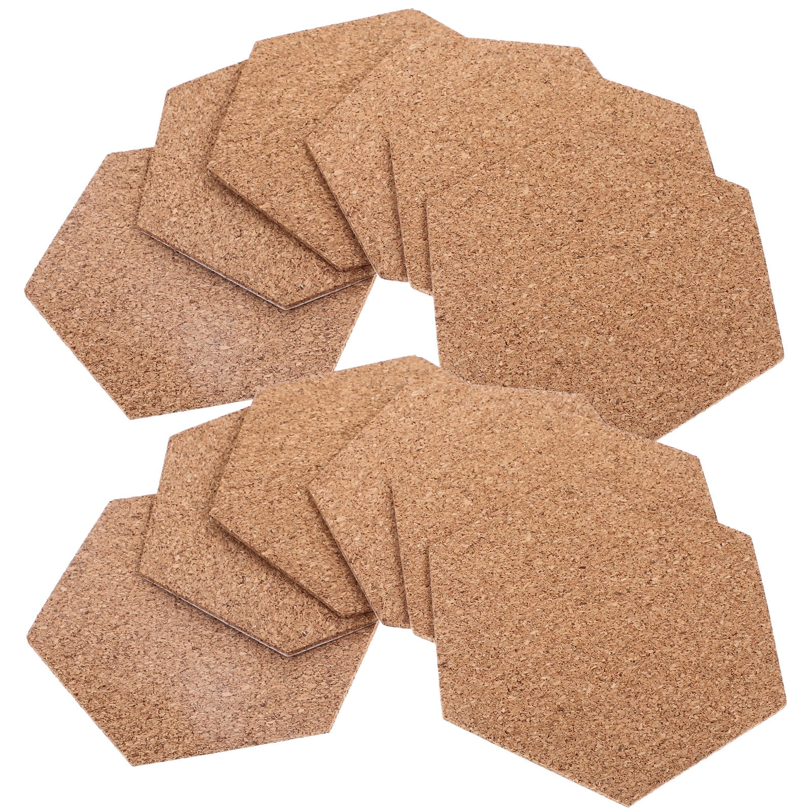 Pretyzoom 10Pcs Artistic Atmosphere Bulletin Board Cork Wood Brown ...
