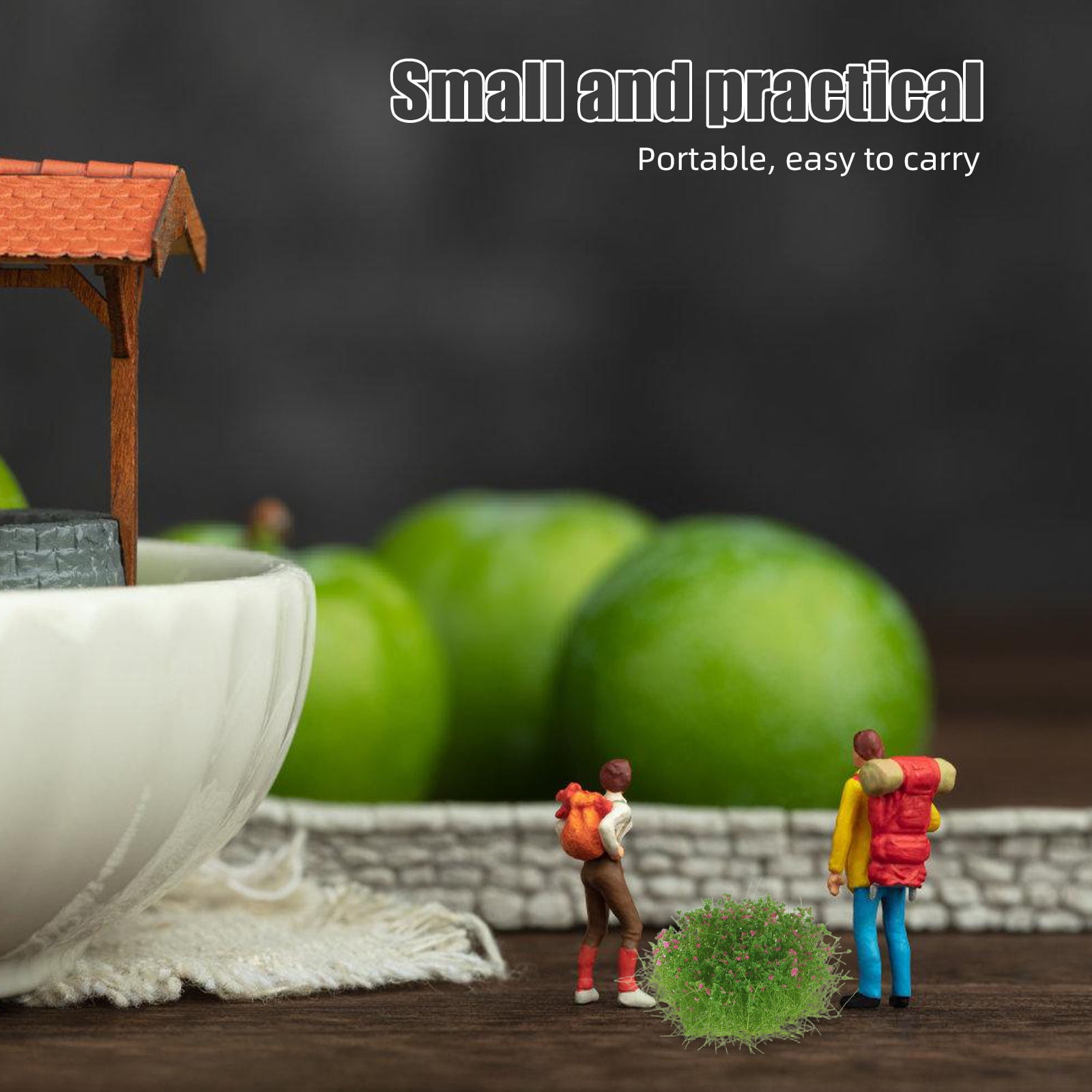 Pretyzoom 10Set Artificial Grass Clusters Rosy Modeling Grass for Mini ...