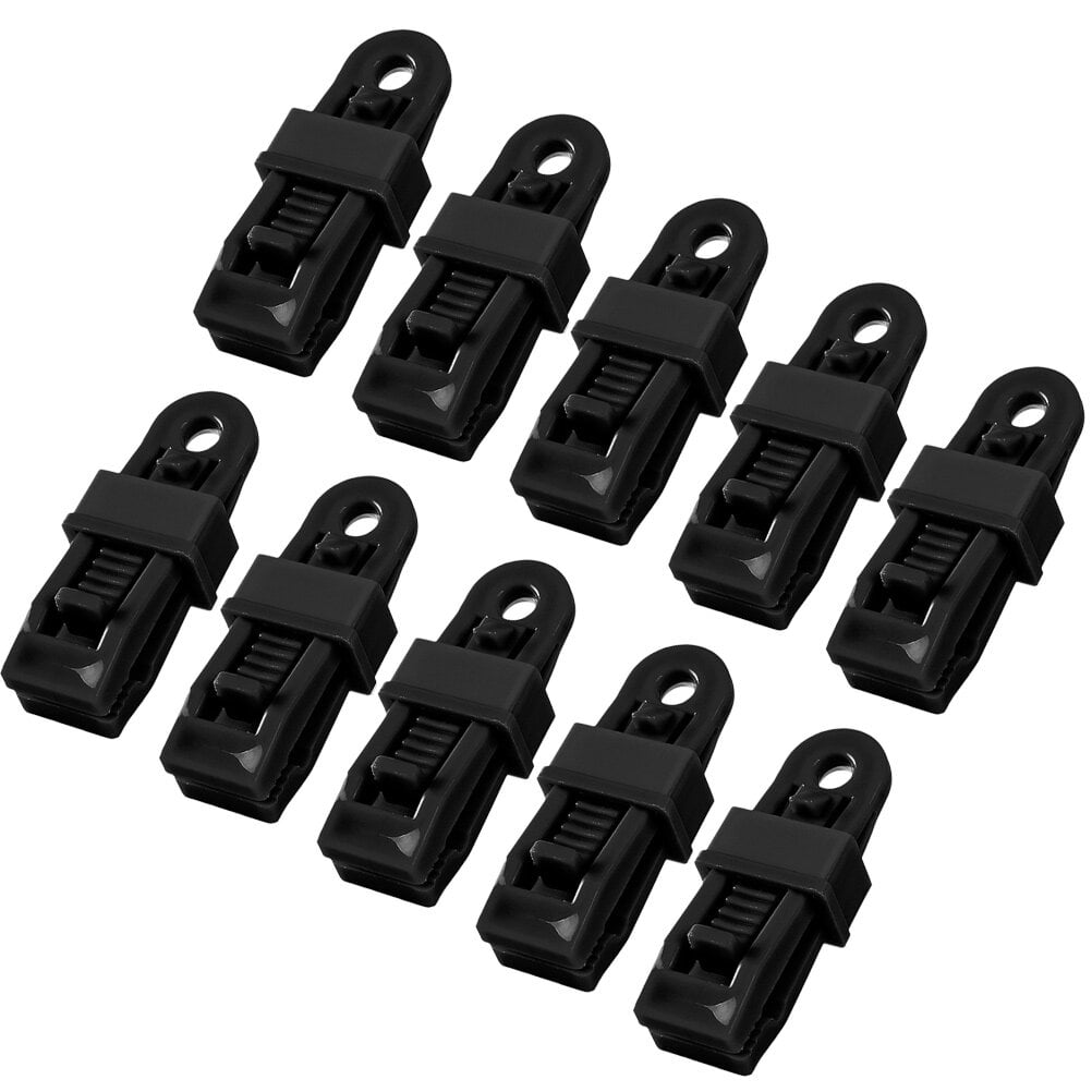 Pretyzoom 10pcs Canopy Clips Black for Tarp Fixing in Outdoor Use ...