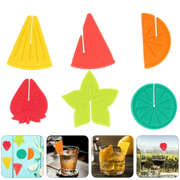 Pretyzoom 12 Pcs Beverage Label Silicone Cup Markers for Adults ...