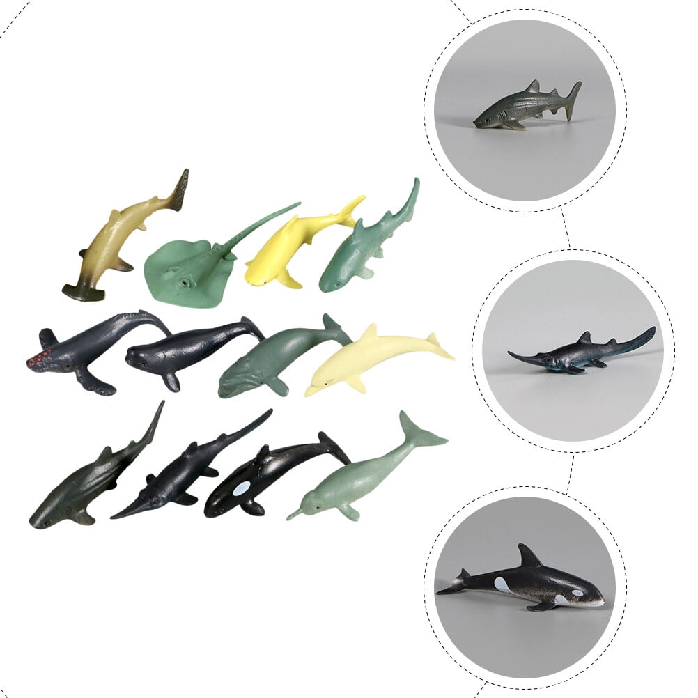 Pretyzoom 12Pcs Mini Ocean Animals Figures Ocean Animals Models ...