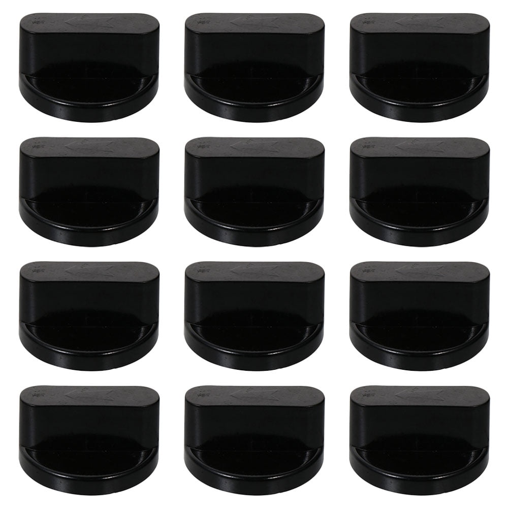 Pretyzoom 12Pcs Universal Gas Knobs Plastic Black Ergonomic Design for ...