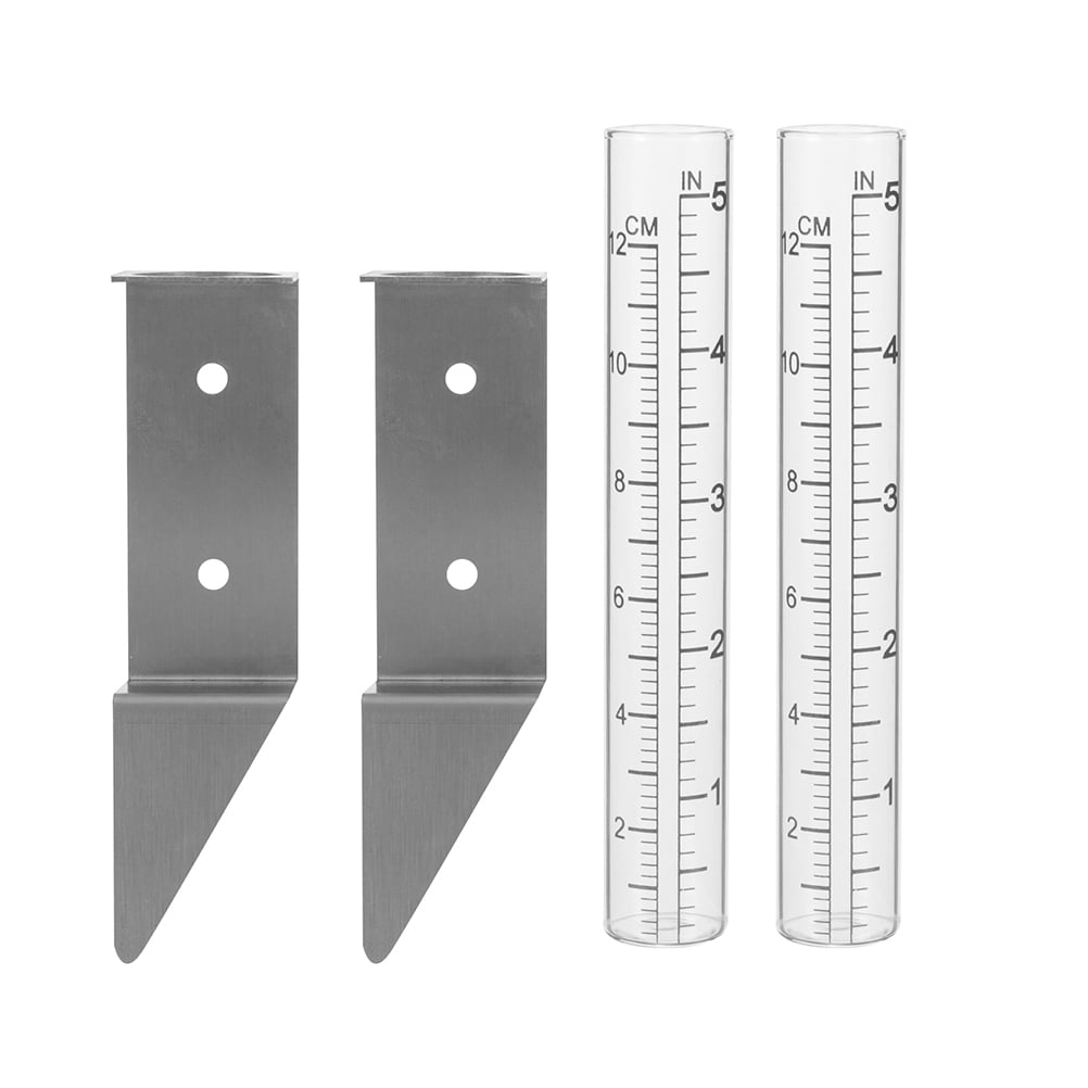 Pretyzoom 2 Pcs Transparent Plastic Rain Gauge for Yard and Patio with ...