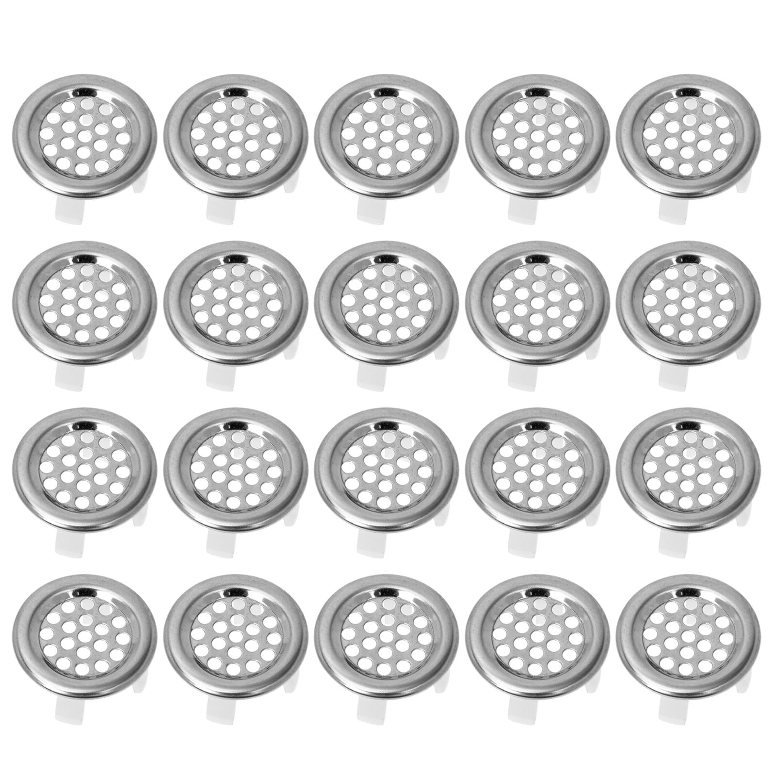 Pretyzoom 20Pcs Reliable Bath Sink Overflow Cover Silver Drain Prevent ...