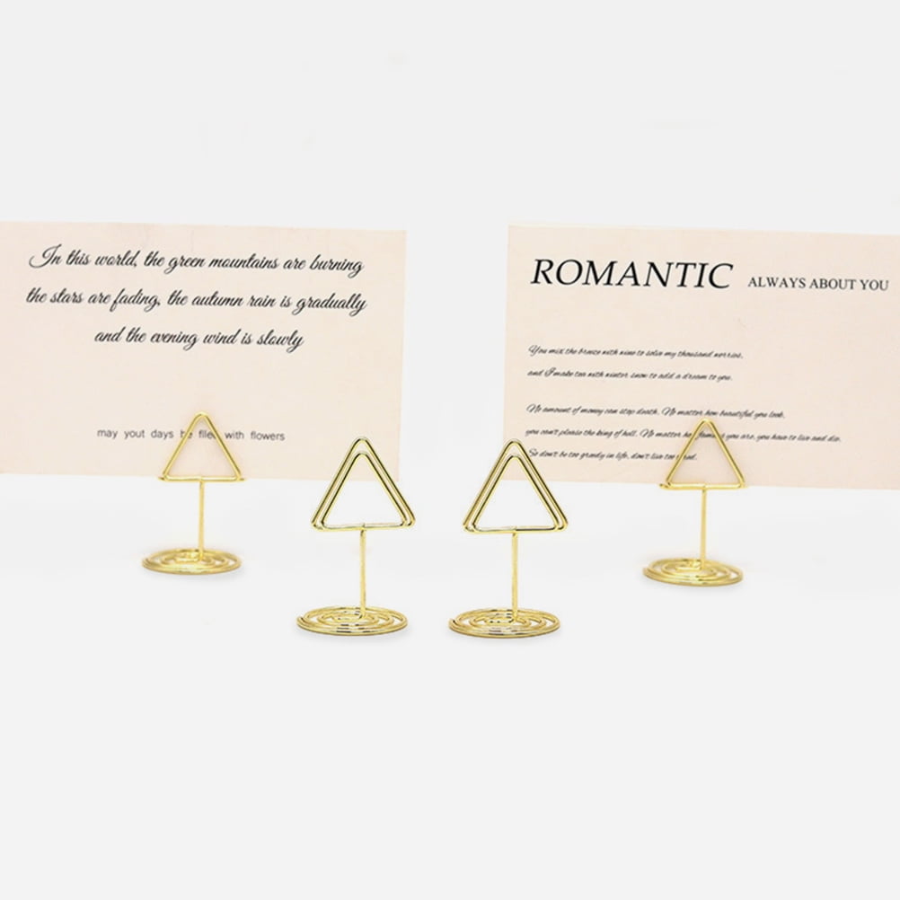 Pretyzoom 20pcs Food Signs For Buffet Triangle Metal Note Card Holders ...