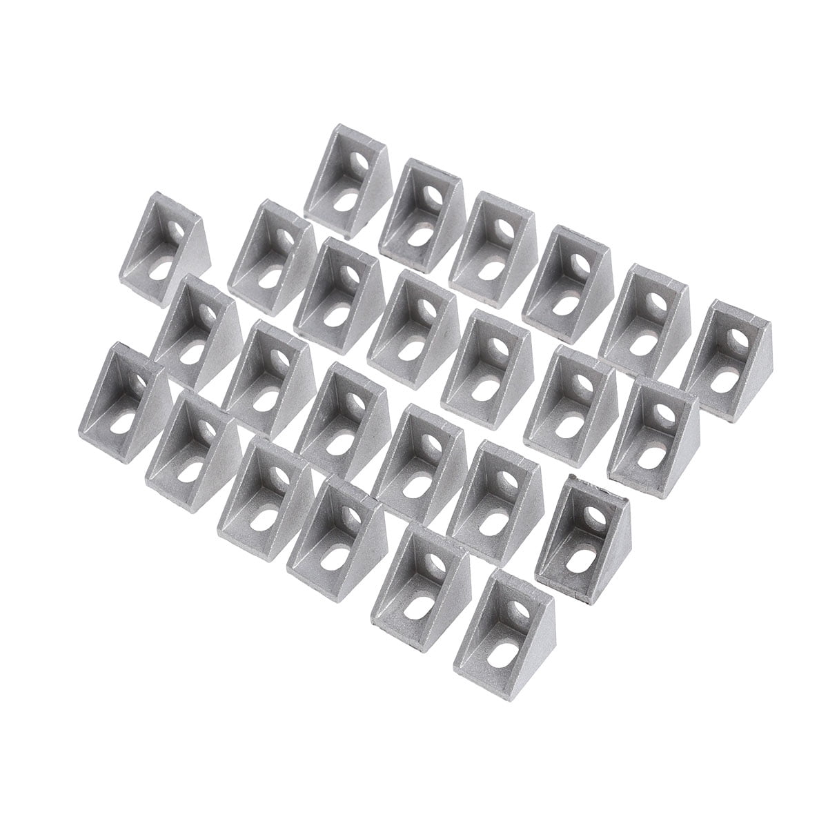 Pretyzoom 25Pcs Extruded Aluminum Corner Bracket Silver 90 Degree Angle ...