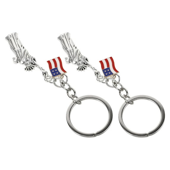 Pretyzoom 2PCS Lady Liberty Keychain American Souvenir Statue Metal ...