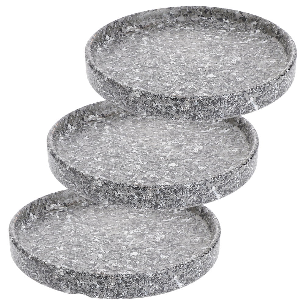 Pretyzoom Ceramic Flower Pot Saucer for Decor Grey Plant Pallet with ...
