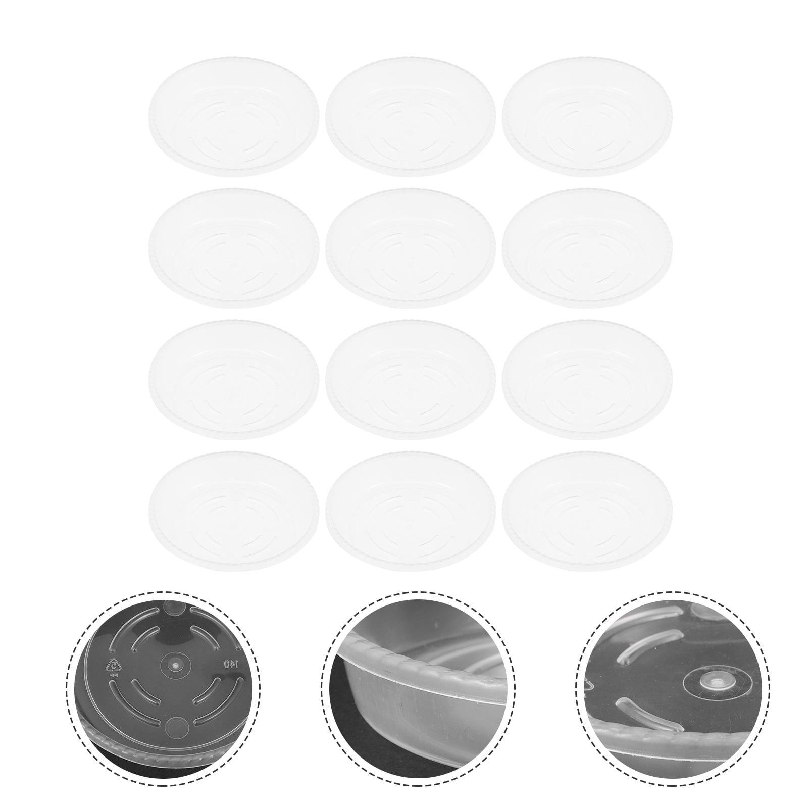 Pretyzoom Flower Pot Base Tray Transparent Plastic 30pcs - Walmart.com