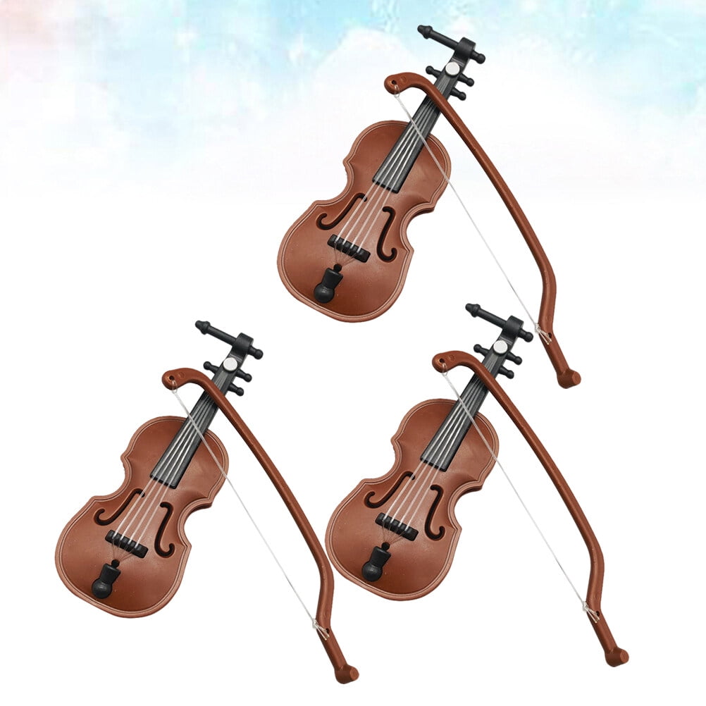 Pretyzoom 3Pcs Mini Musical Instruments Brown Traditional Design ...