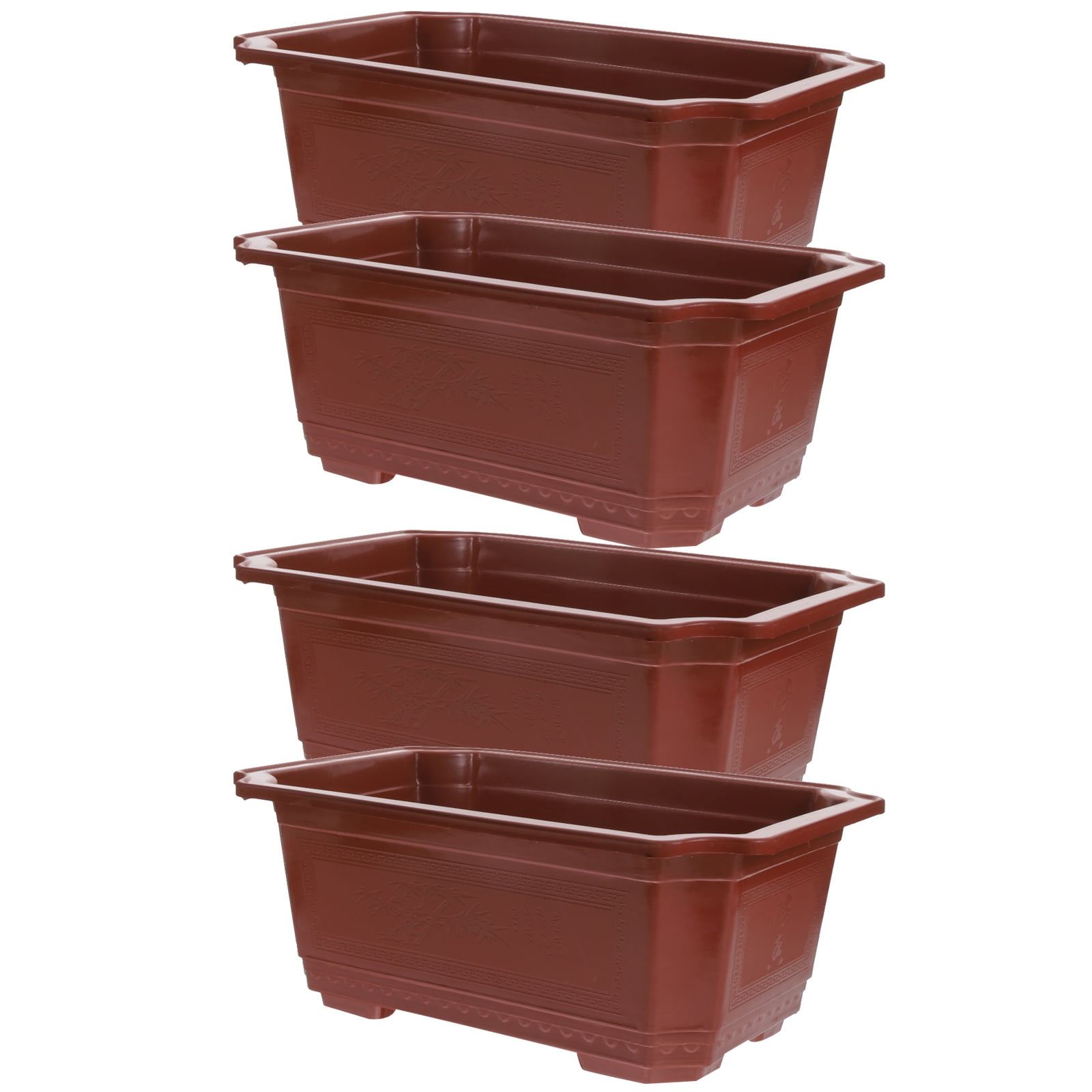 Pretyzoom 4 Pcs Window Planter Boxes Outdoor Flower Pot Bonsai Plants ...