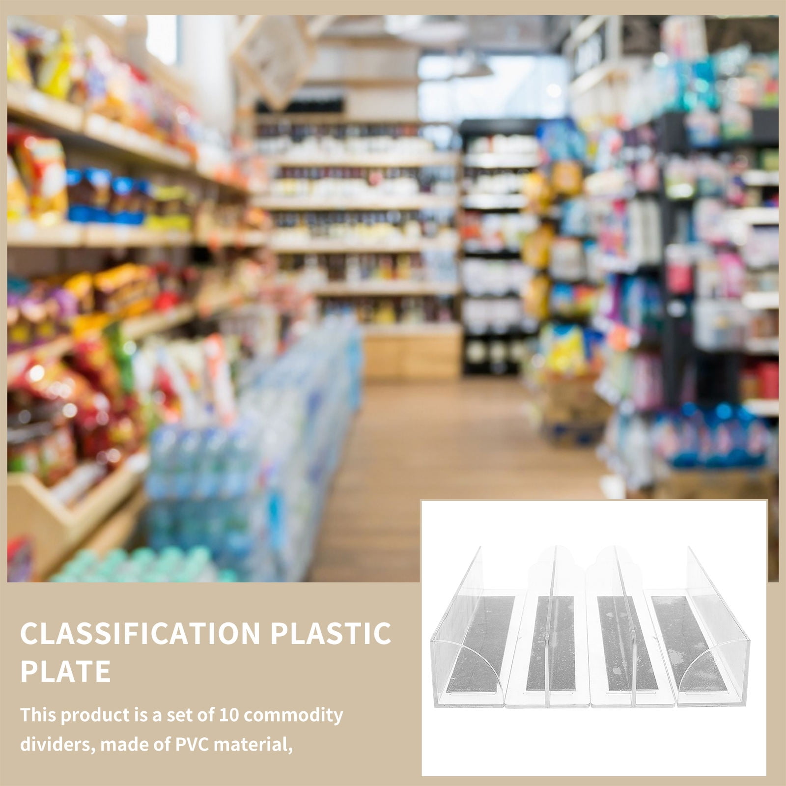 Pretyzoom 4pcs Commodity Shelf Dividers Clear Sorting For Store ...