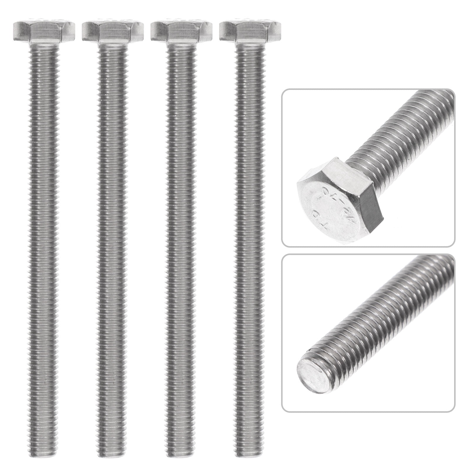 Pretyzoom 5-Piece Stainless Steel Bolts Fully Threaded Hexagon Socket ...