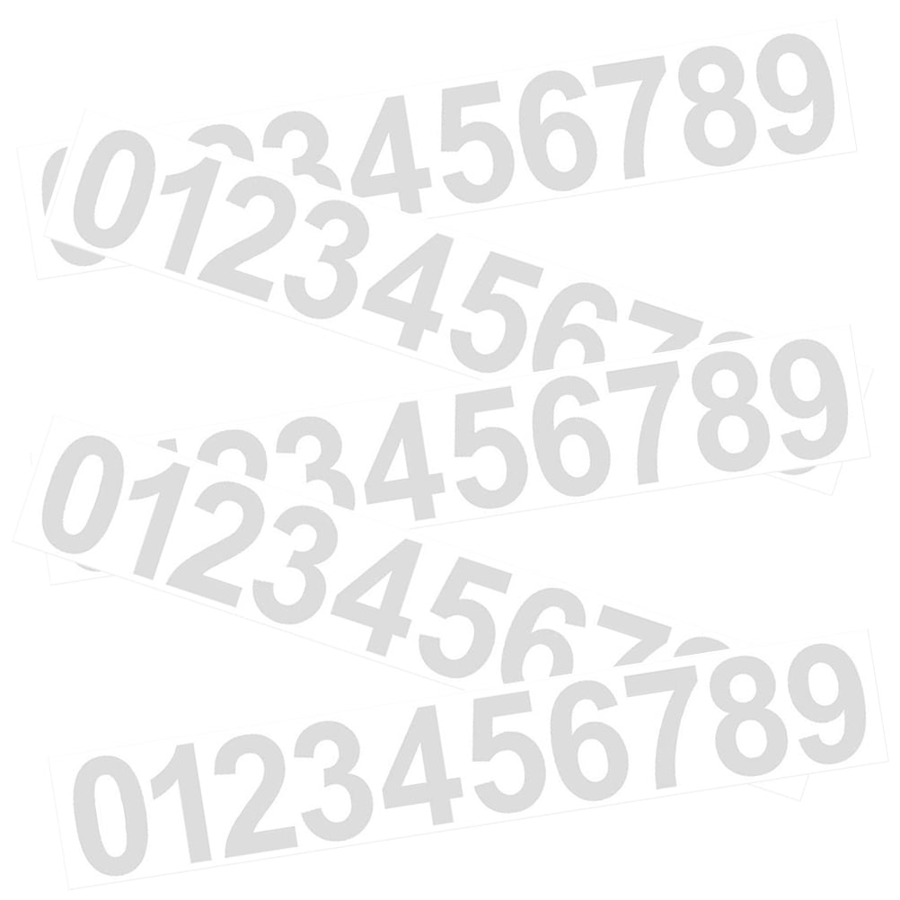Pretyzoom 5 Sheets of White Numbered Stickers Classic Style Water ...
