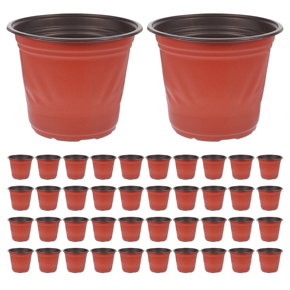 Pretyzoom 50pcs Multi-functional Plant Nursery Pot Plastic Gardening ...