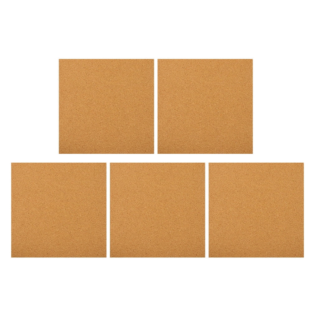 Pretyzoom 5Pcs Light Brown Soundproof Cork Boards for Walls with Self ...