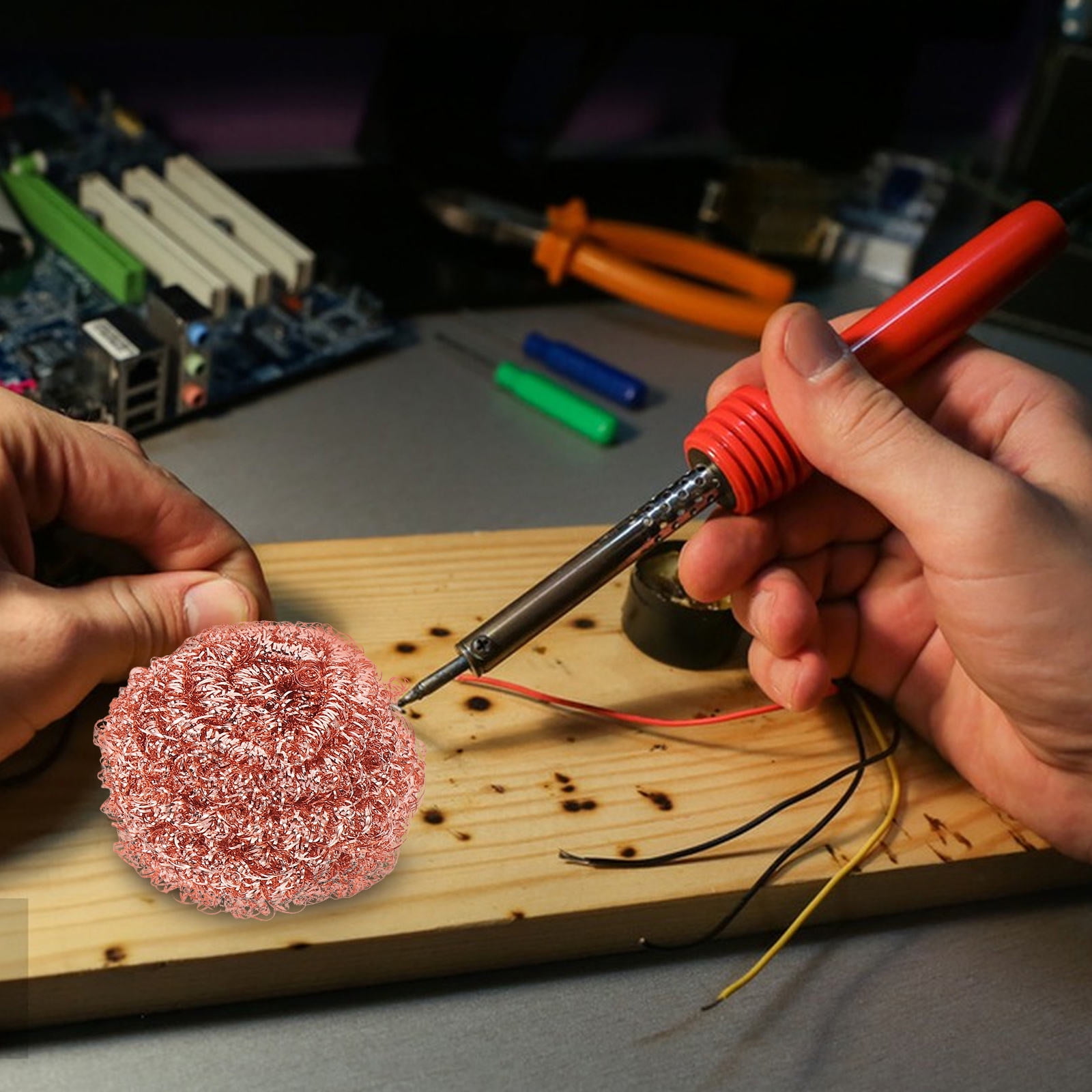 Pretyzoom 6pcs Solder Sponge Tip Cleaner for Soldering Station Use in ...