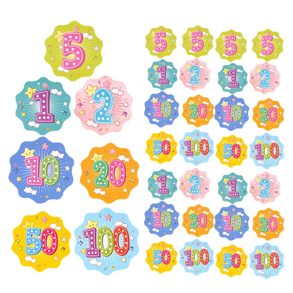 Pretyzoom 700pcs Holographic Stickers Reward Punch Cards Paper Assorted ...