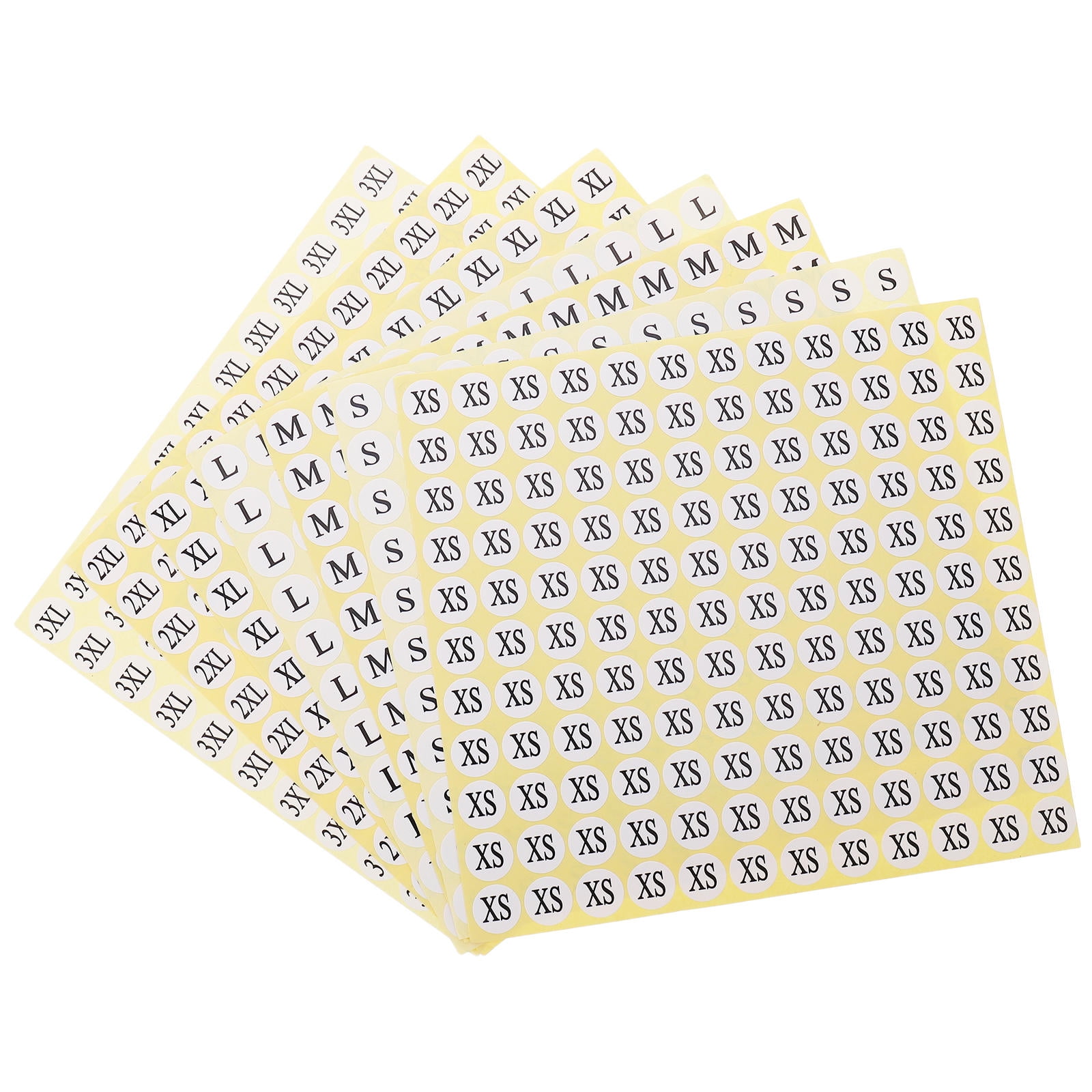 Pretyzoom 7Pcs Sizing Stickers Retail Adhesive Material Size ...