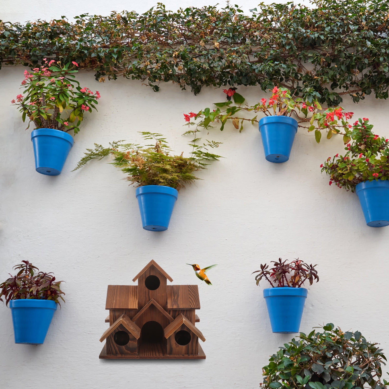 Pretyzoom Backyard Hanging Bird Nest Natural Bird House Birdhouse ...