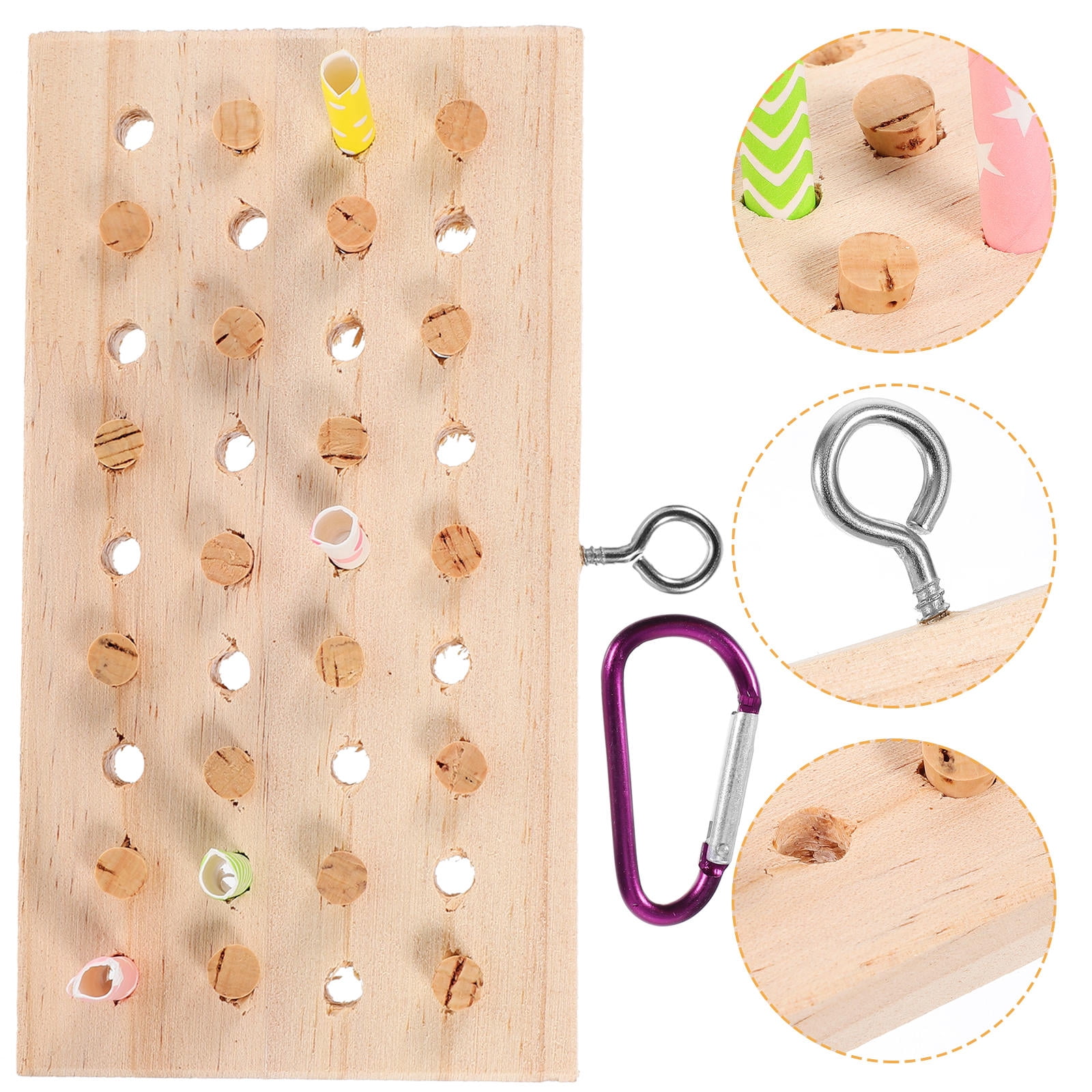 Pretyzoom Bird Biting Toy Wooden Keyboard Toy Assorted Color Stress ...