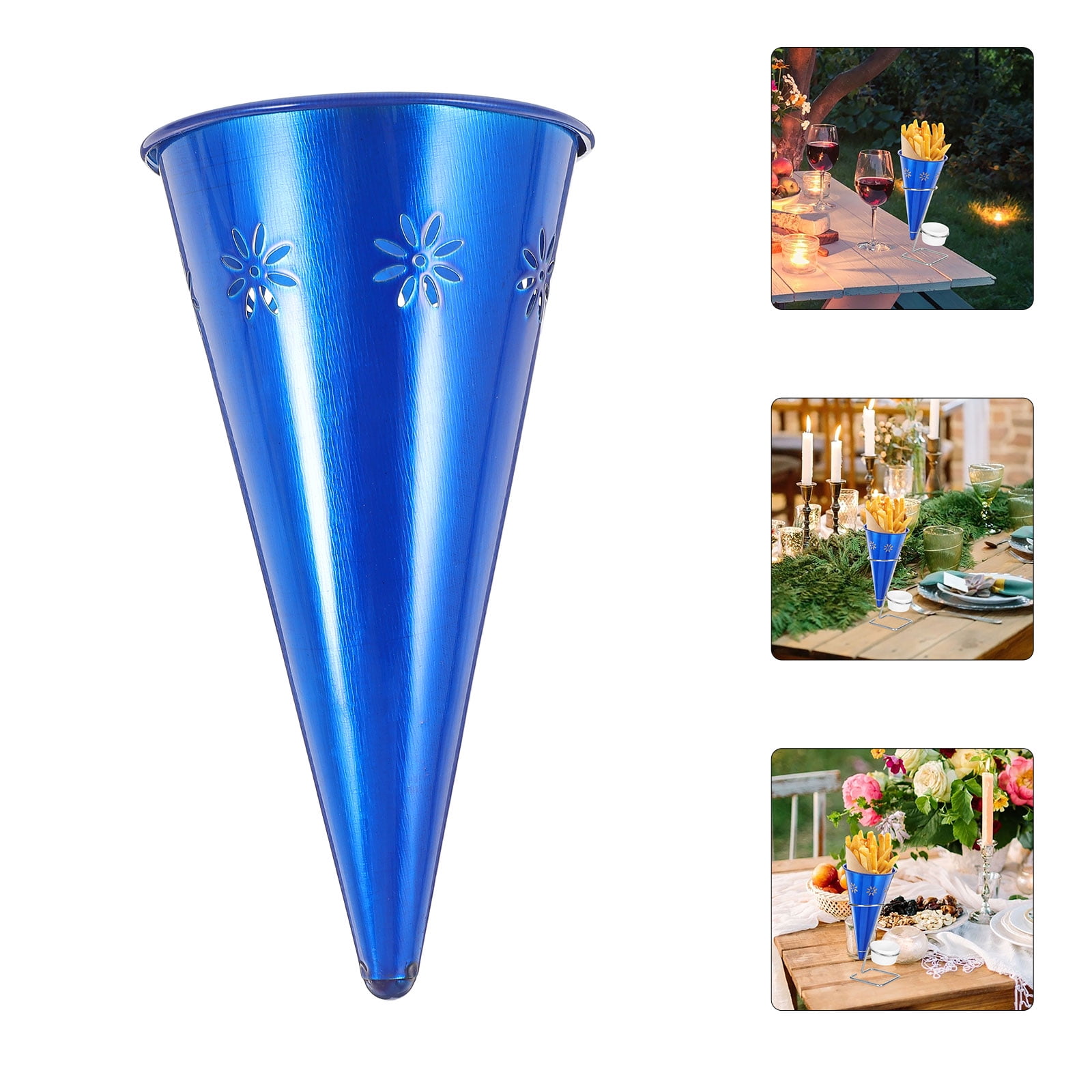 Pretyzoom Blue French Fries Storage Stand for Snacks Made of Stainless ...