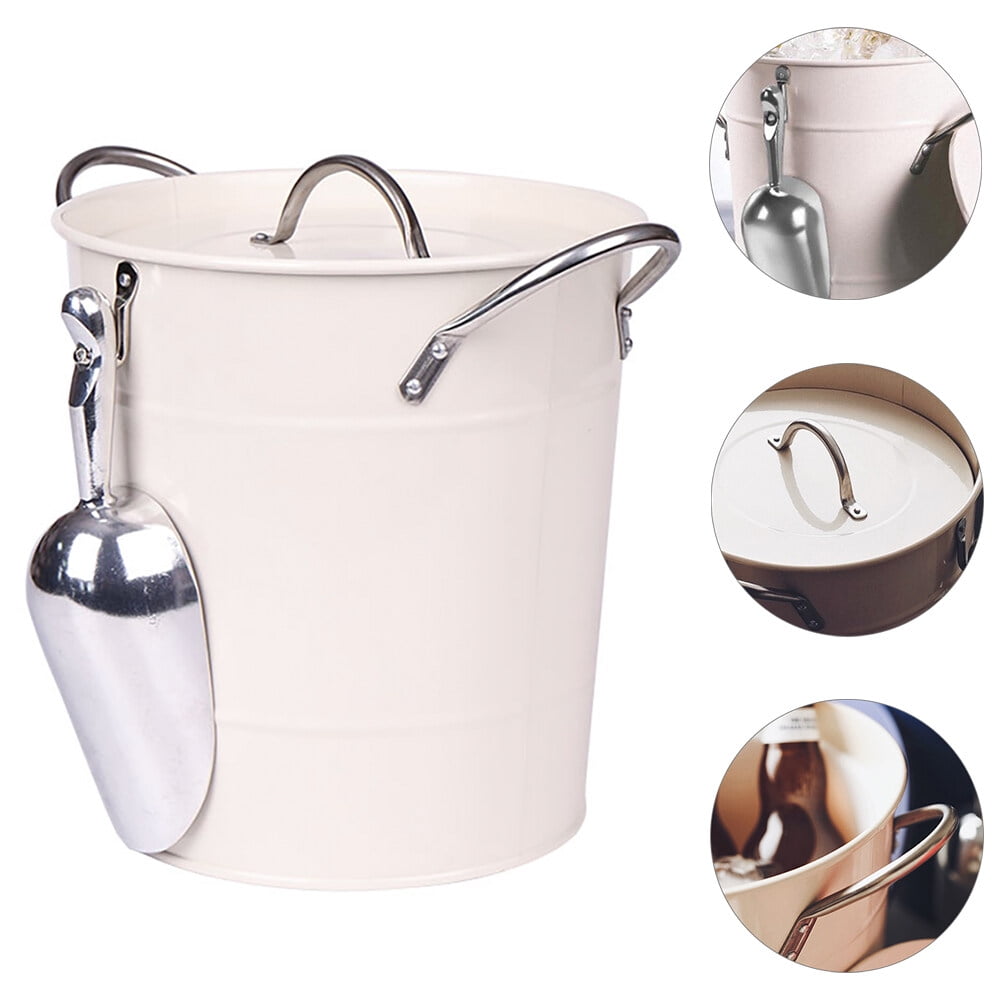Pretyzoom Cooling Bucket Ice Bucket White Powder Coating for Gatherings ...