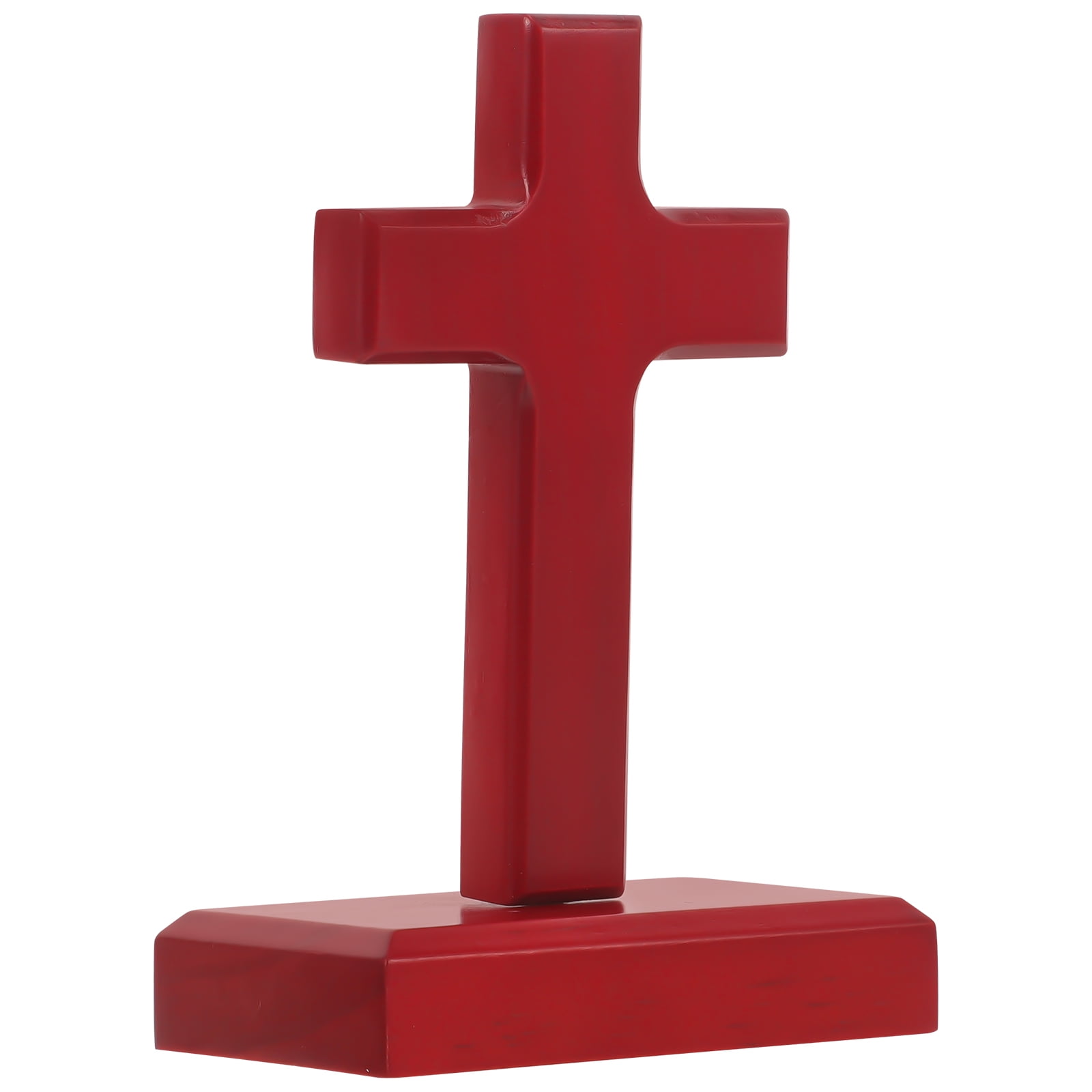 Pretyzoom Office Wood Decor Dark Red Wooden Cross Gift for Believers ...