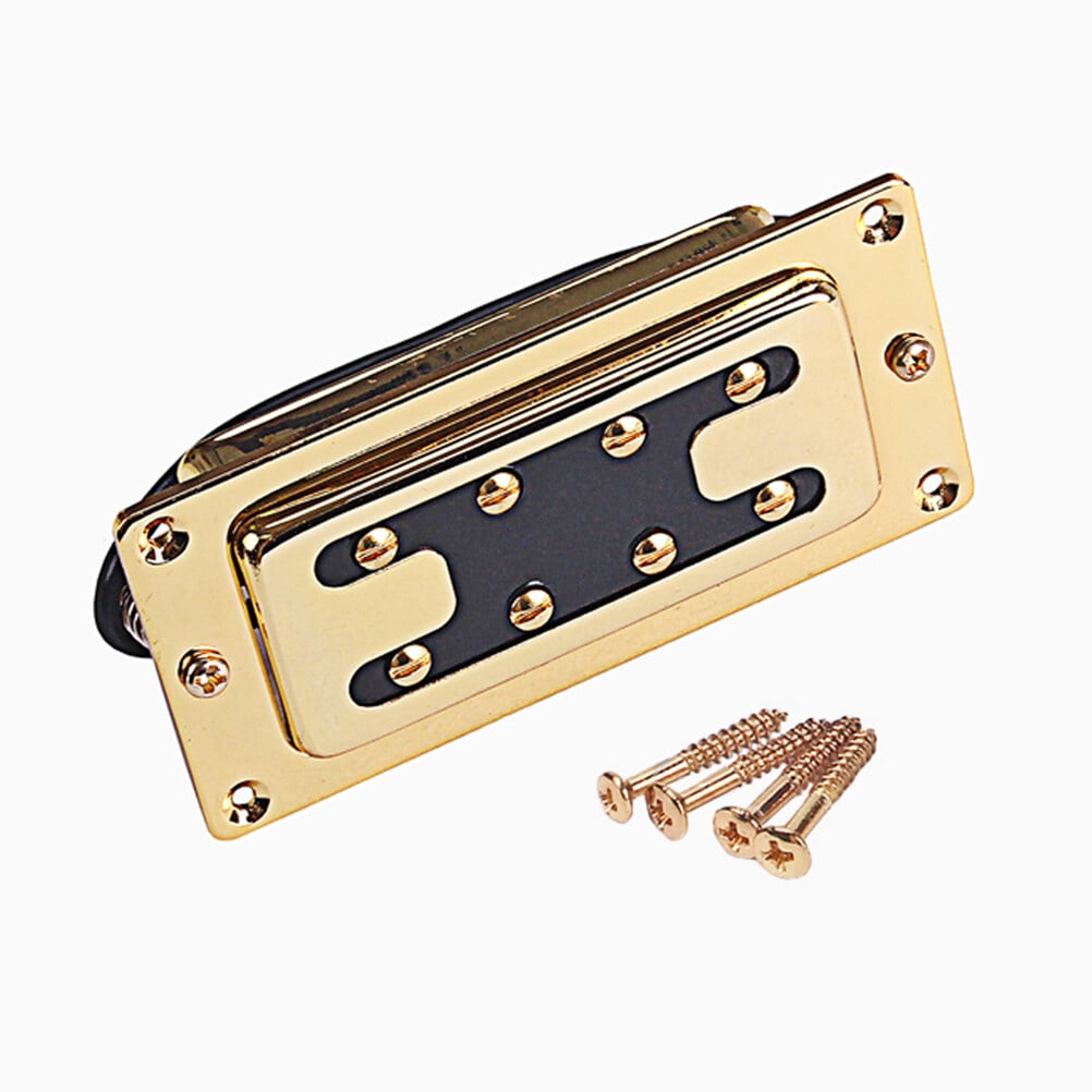 Pretyzoom Golden Humbucker Pickup for Electric Bass Guitar Replacement ...