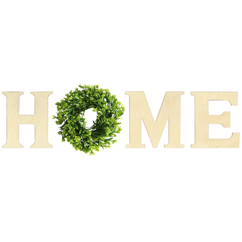 Pretyzoom home wall signs Wood Letter Decoration for Wall Beige 1Set ...