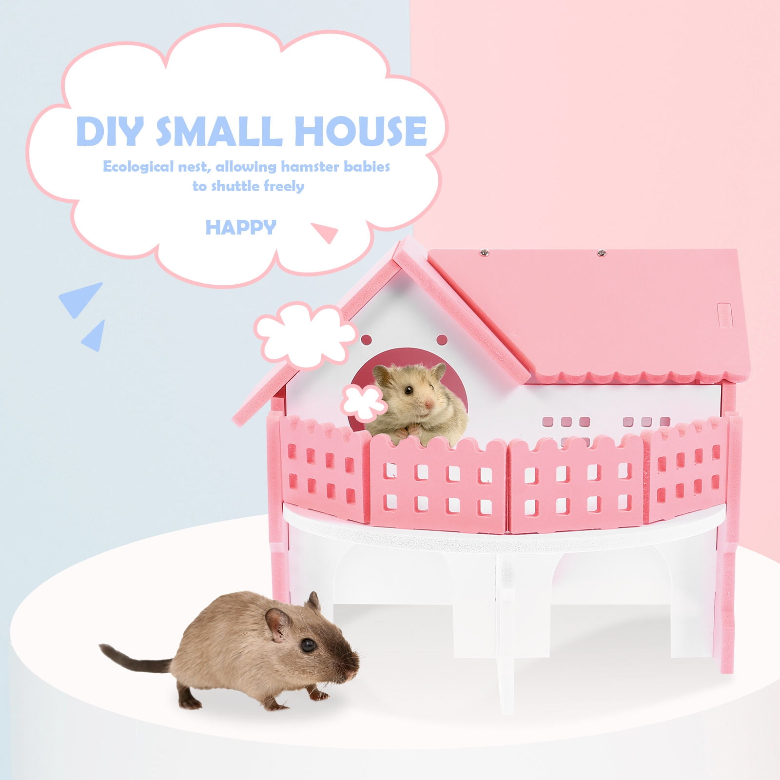 Pretyzoom Hamster Cozy Hideout Hamster Nest White PVC Exploration 1 Pcs ...