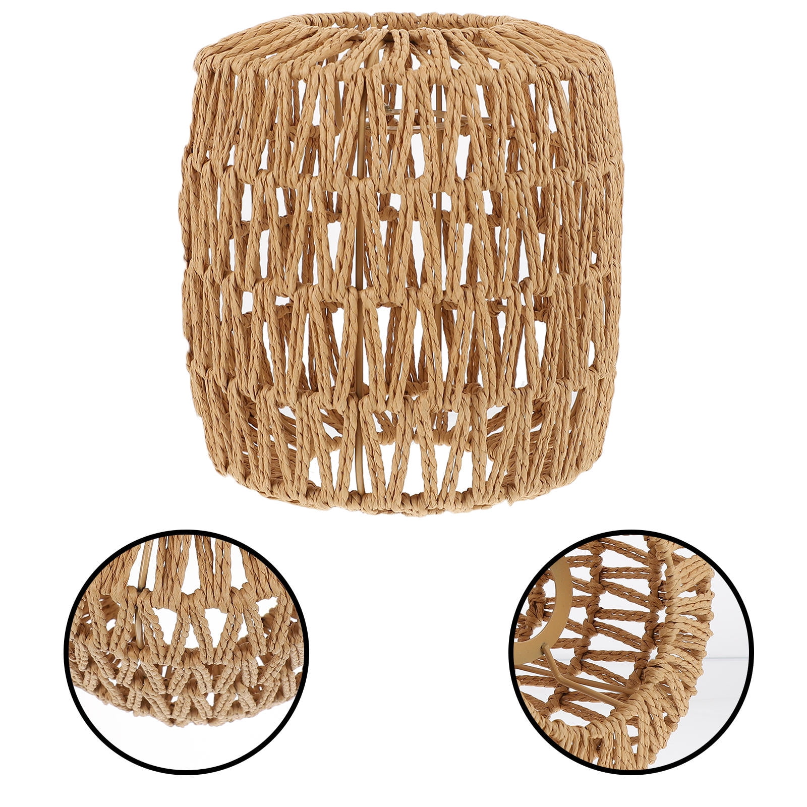 Pretyzoom Hanging Lamp Shades Only Hollow Design Woven Light Cover for ...