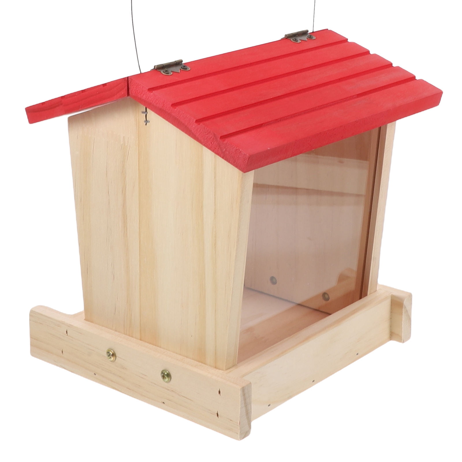 Pretyzoom Hanging Wood Bird Feeders House Rustic Farmhouse Style Wild ...