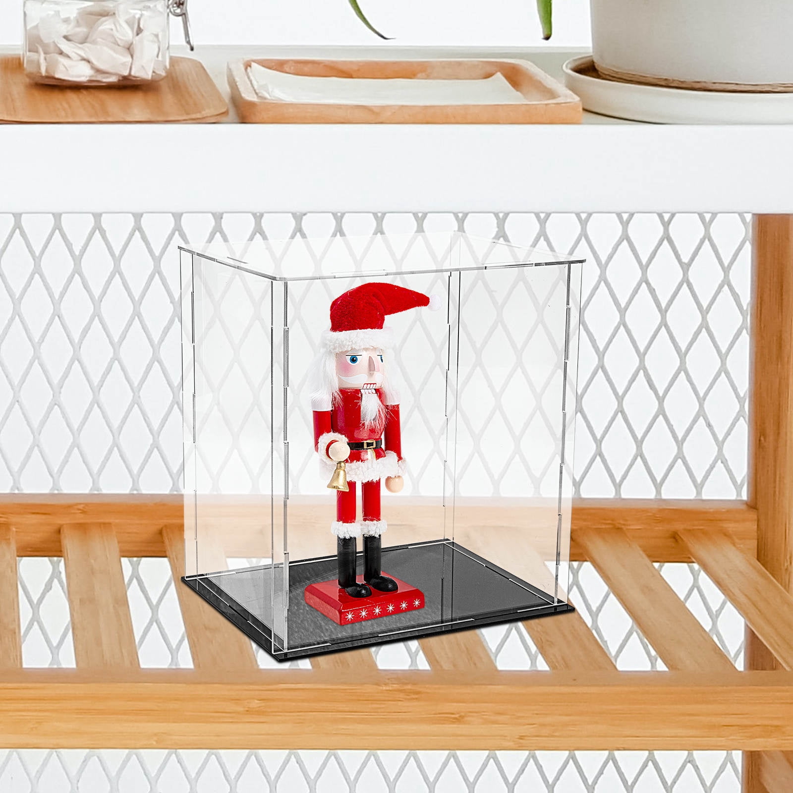 Pretyzoom Mini Figurine Display Case Display Stand Plastic Storage Home ...