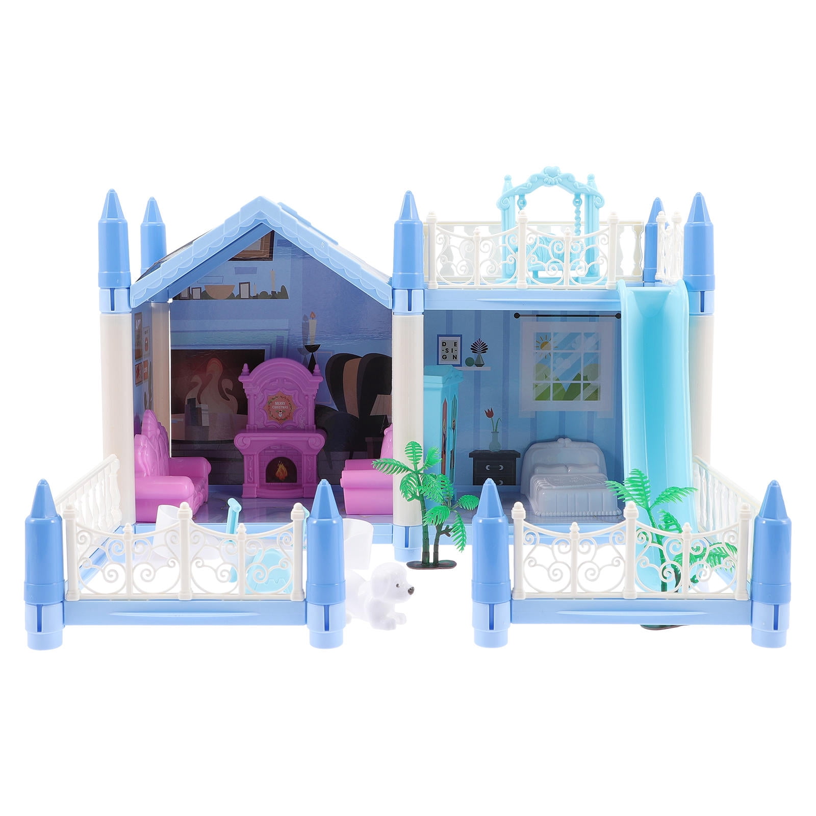 Pretyzoom Miniature House Kit Model Kit Pink for Children Motor Skill ...