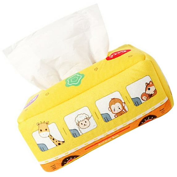 Pretyzoom Montessori Tissue Box Toy for Toddlers 1 Set Yellow Fabric ...