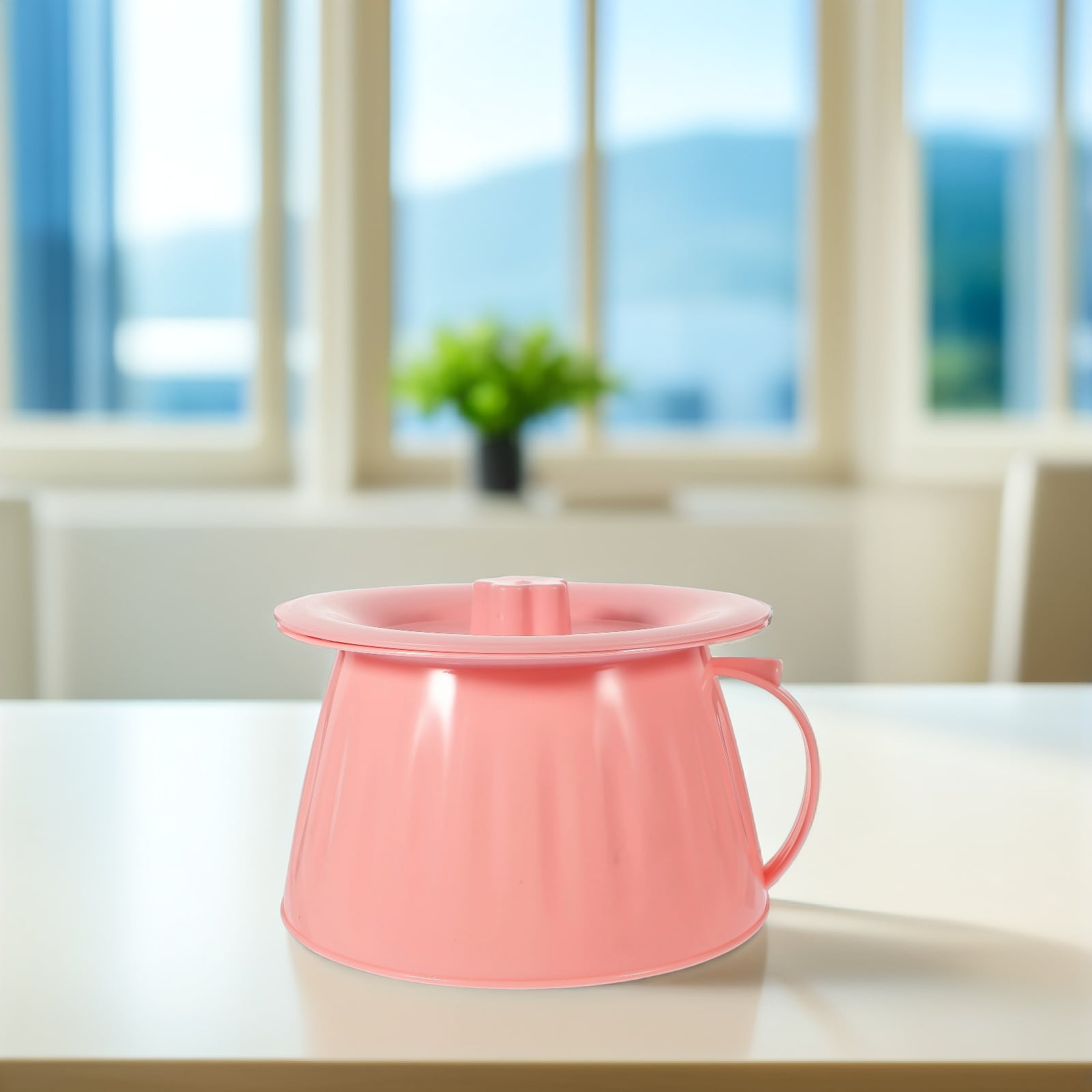 Pretyzoom Pink Portable Chamber Pot Plastic Spittoon Urinal for Home ...
