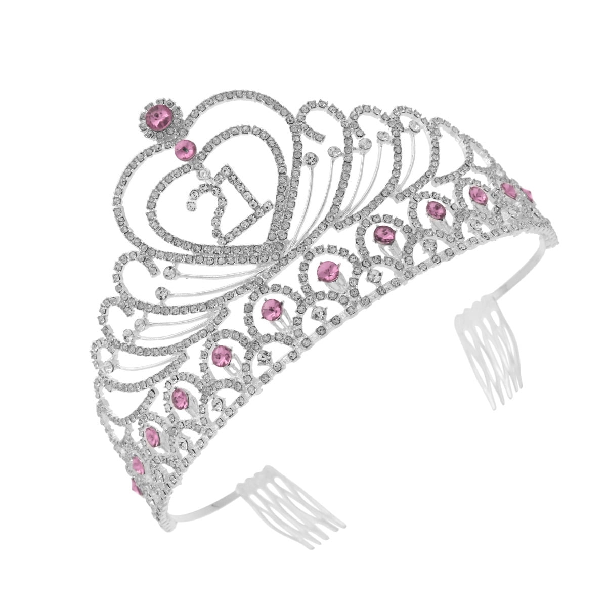 Pretyzoom Princess Crowns for Women Stunning Pink Elegant Headdress ...